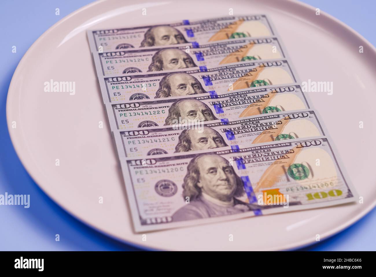 US dollar shot. Money plate Stock Photo - Alamy