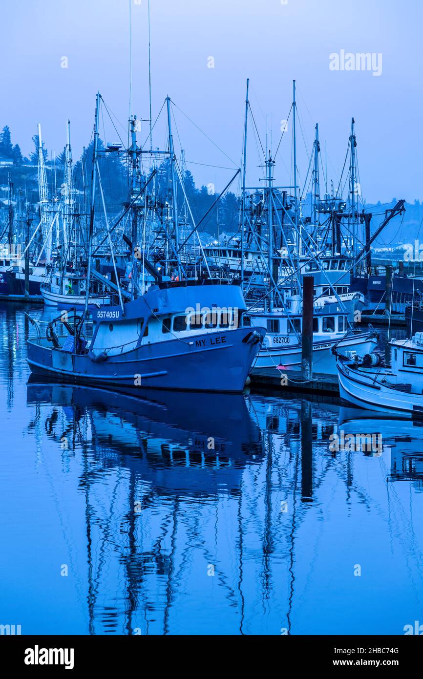 Fishing boats, Port of Newport, Oregon USA Stock Photo - Alamy