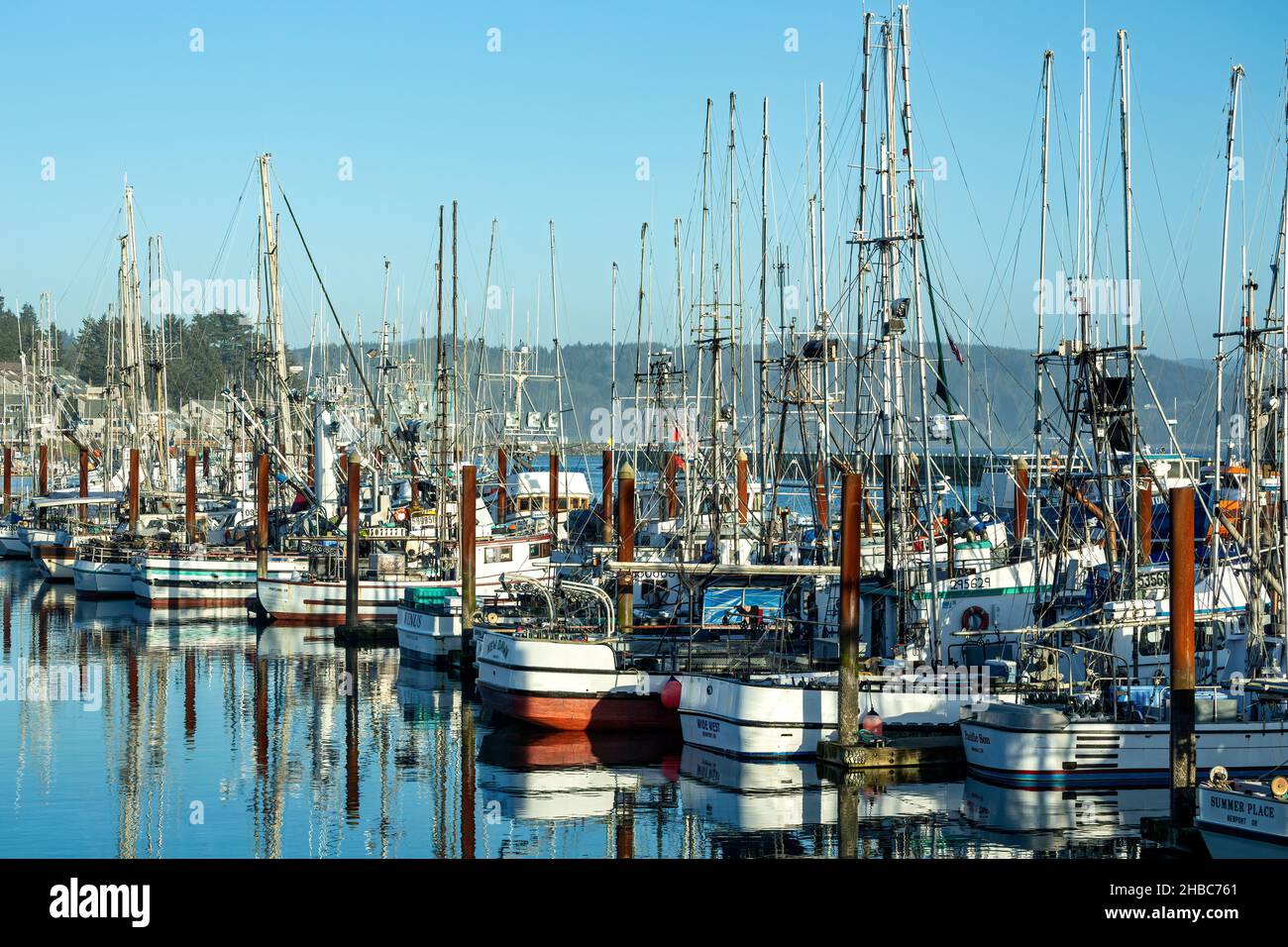 Fishing boats, Port of Newport, Oregon USA Stock Photo - Alamy