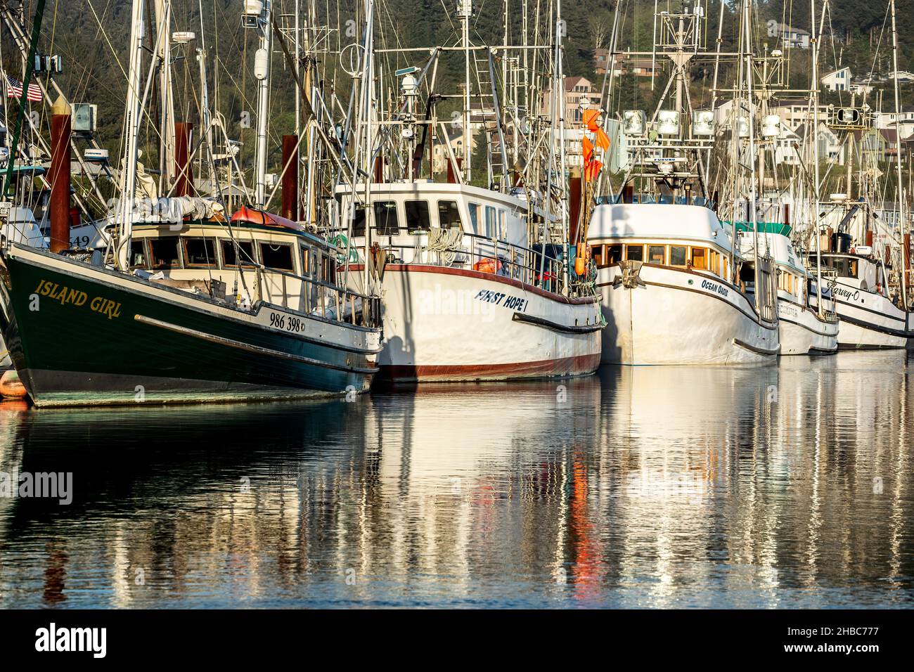 Fishing boats, Port of Newport, Oregon USA Stock Photo - Alamy