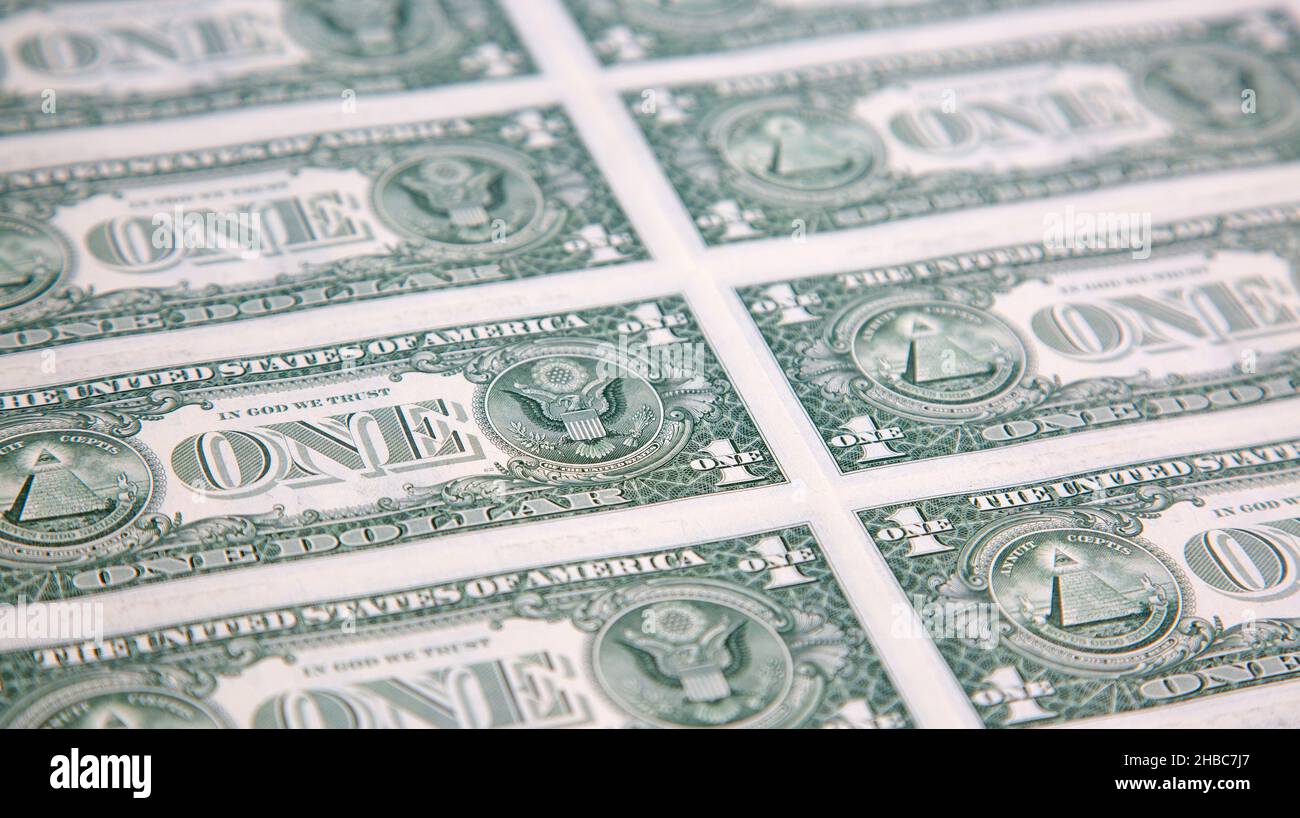 US 1 dollar banknote collection Stock Photo - Alamy