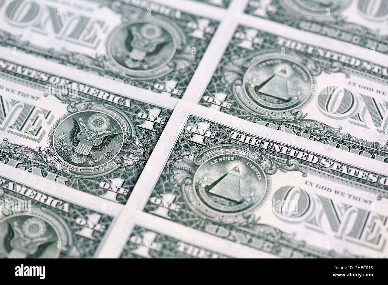 US 1 dollar banknote collection Stock Photo - Alamy