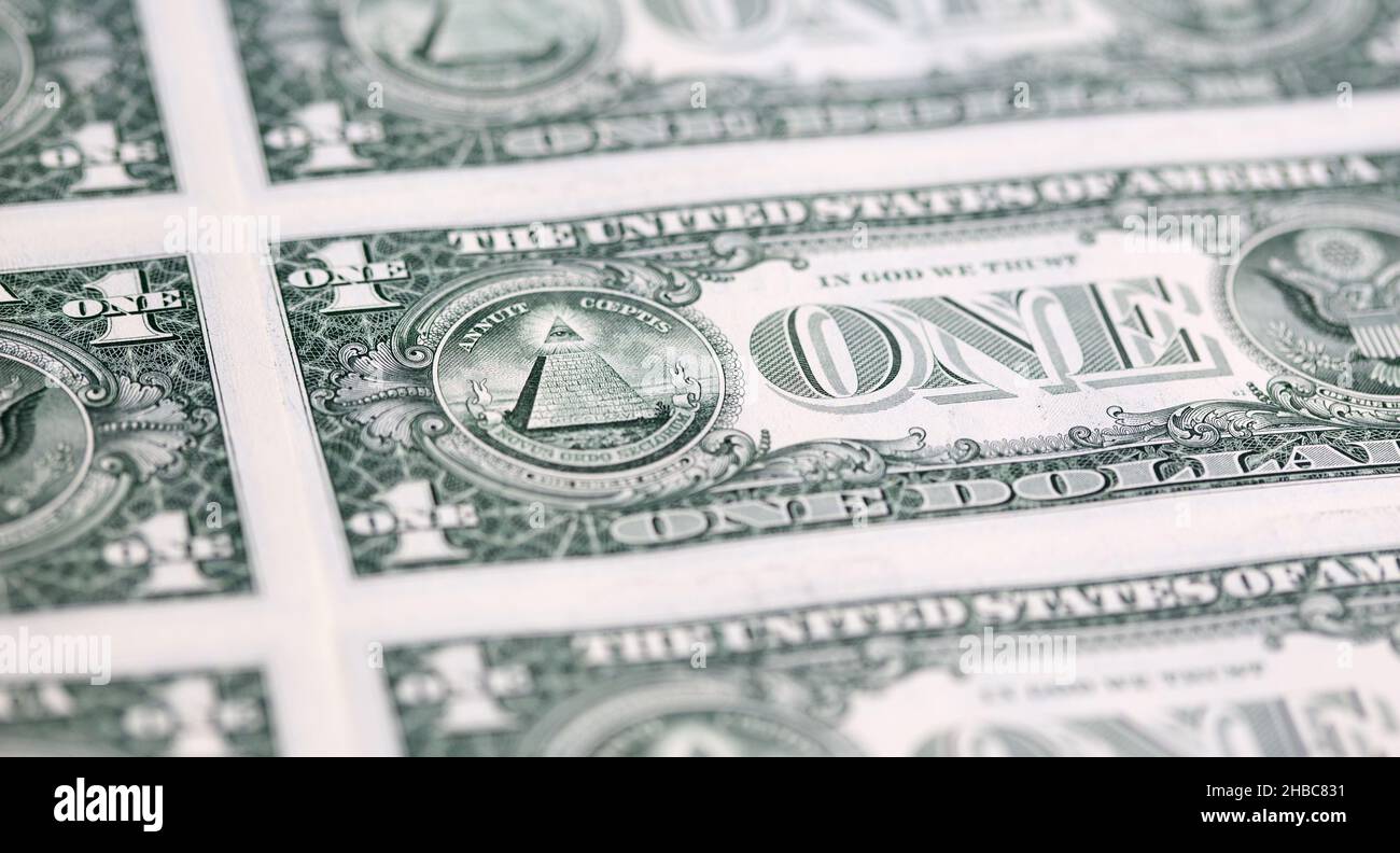 US 1 dollar banknote collection Stock Photo - Alamy