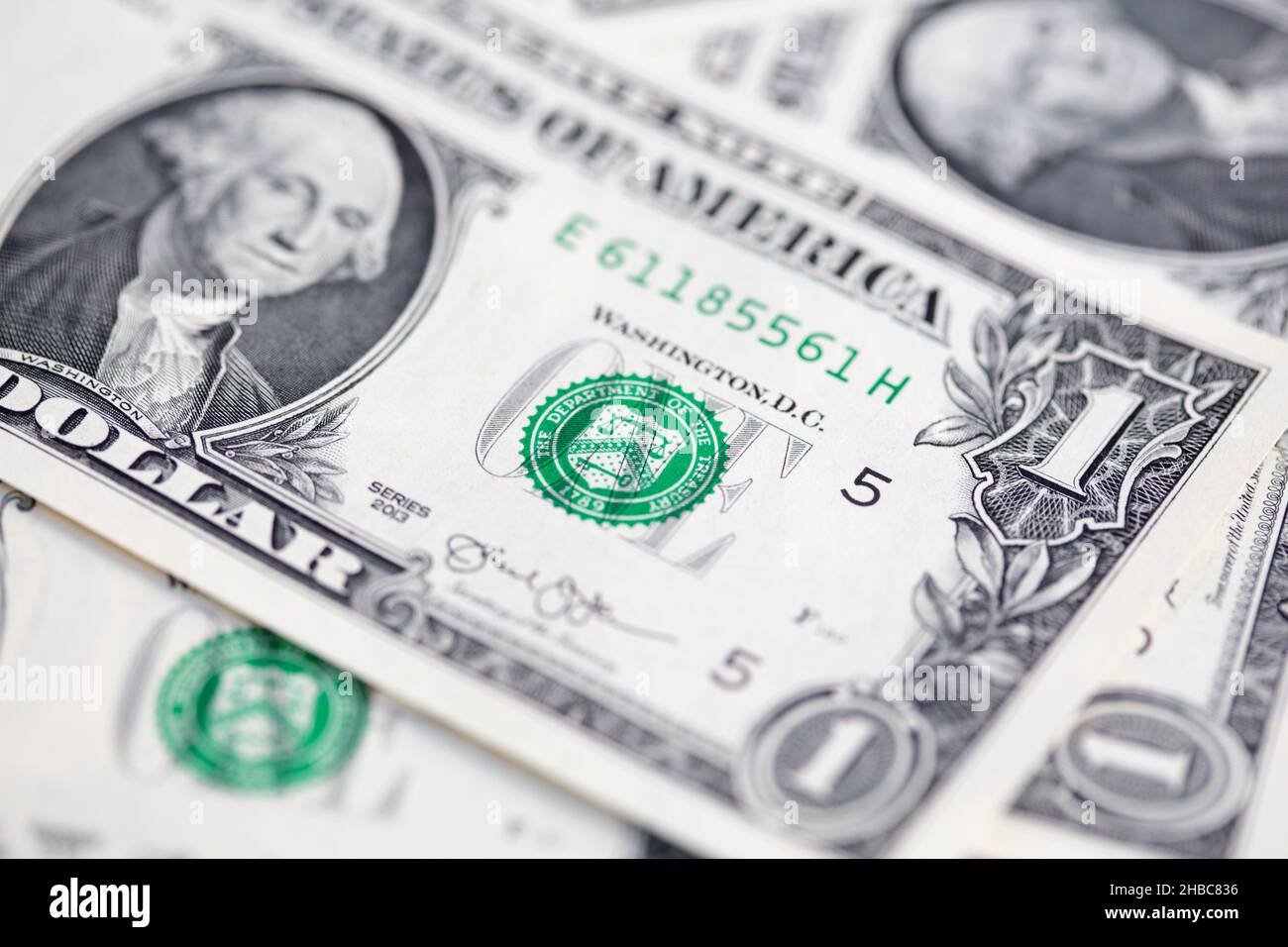 US 1 dollar banknote collection Stock Photo - Alamy