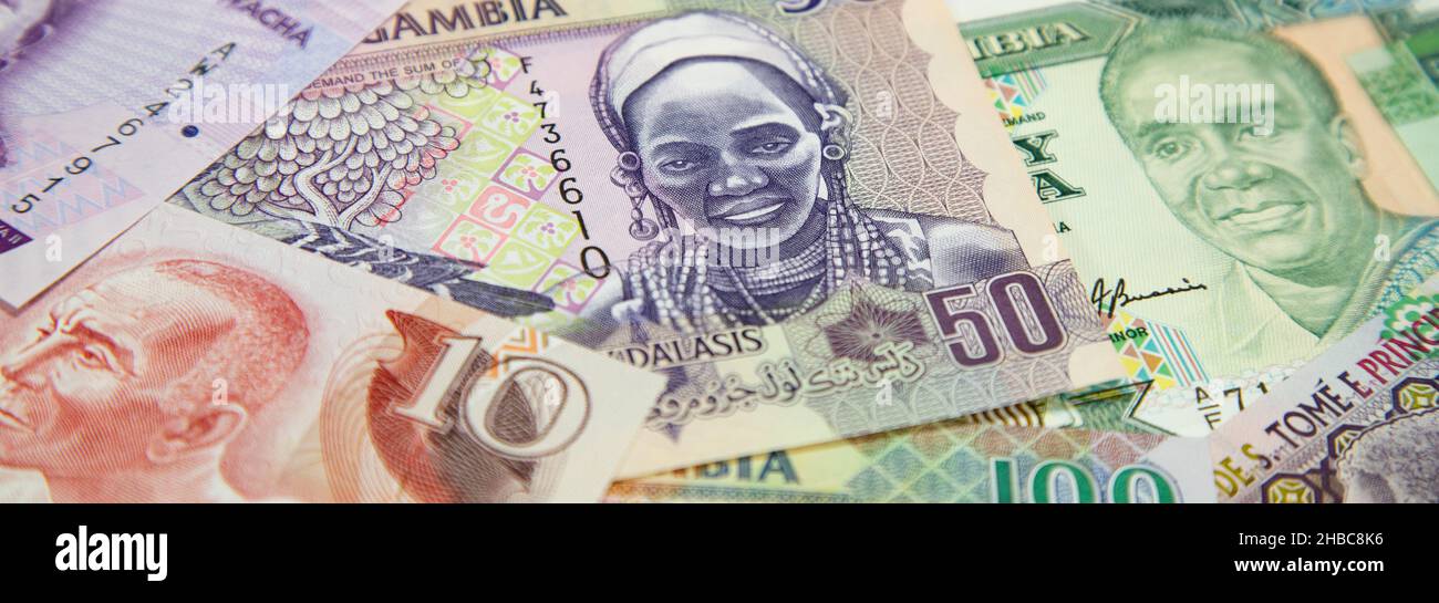 Variety of the African banknotes Stock Photo - Alamy