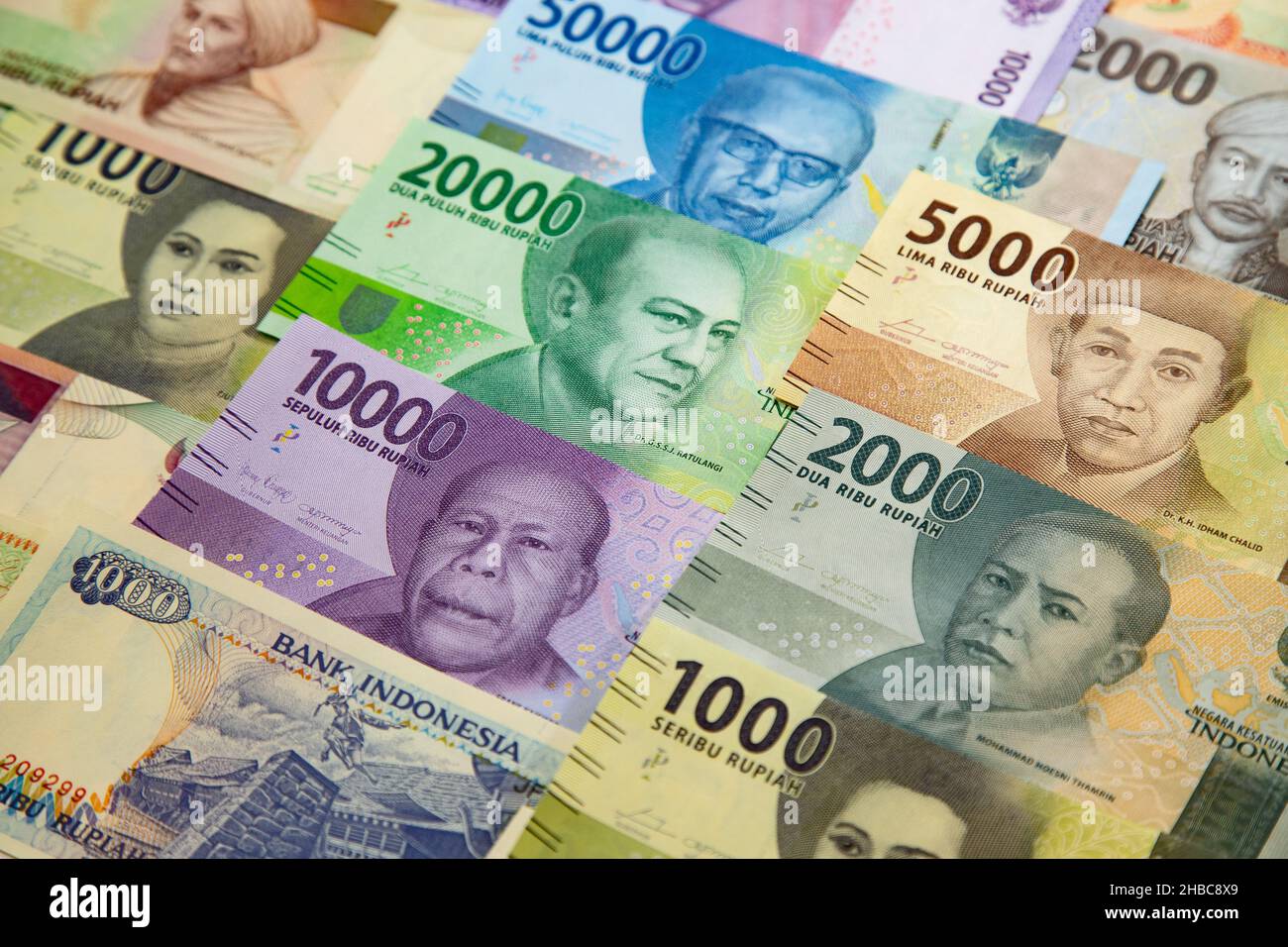 Collection of the indonesian rupiah banknotes Stock Photo - Alamy