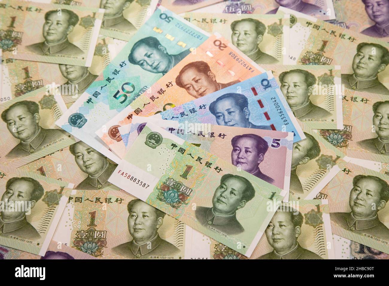 Collection of the chinese banknotes Stock Photo - Alamy