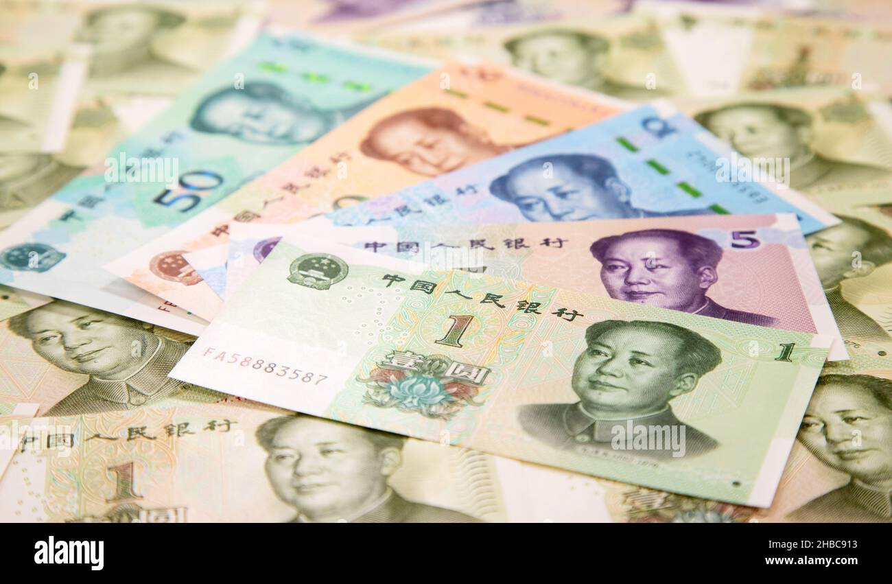 Collection of the chinese banknotes Stock Photo - Alamy
