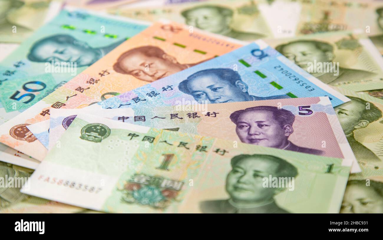 Collection of the chinese banknotes Stock Photo - Alamy