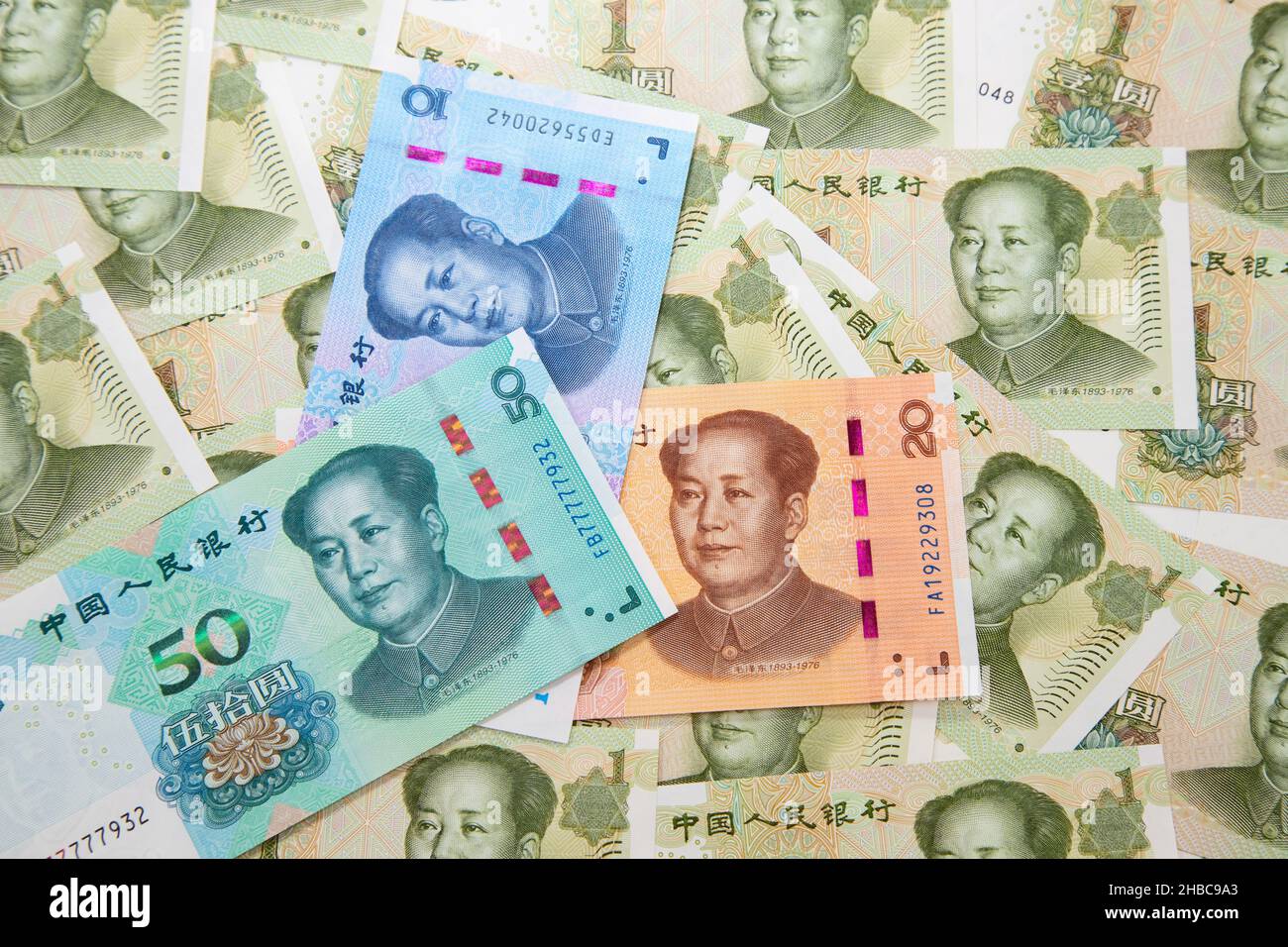 Collection of the chinese banknotes Stock Photo - Alamy