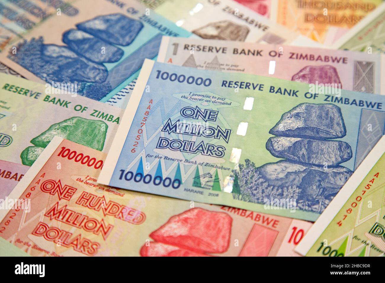 Banknotes of Zimbabwe after hyperinflation Stock Photo - Alamy