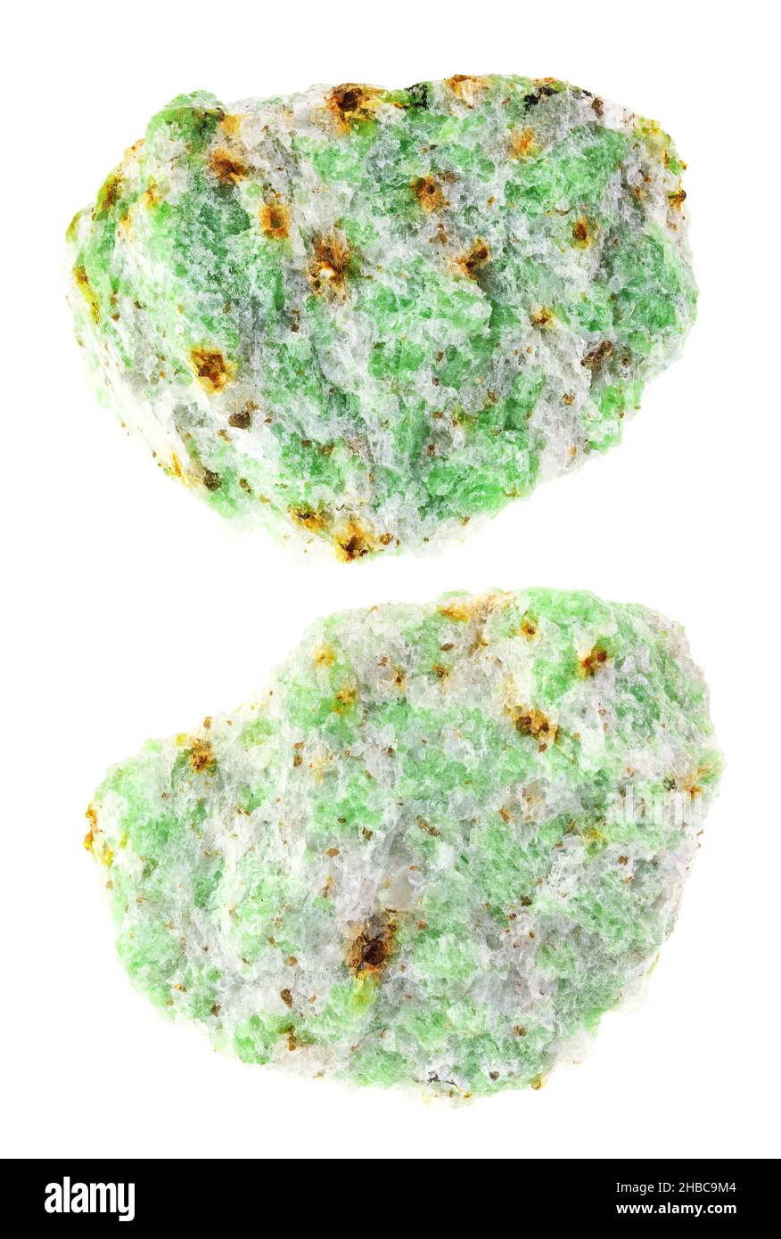 set of Edenite stones cutout on white background Stock Photo - Alamy