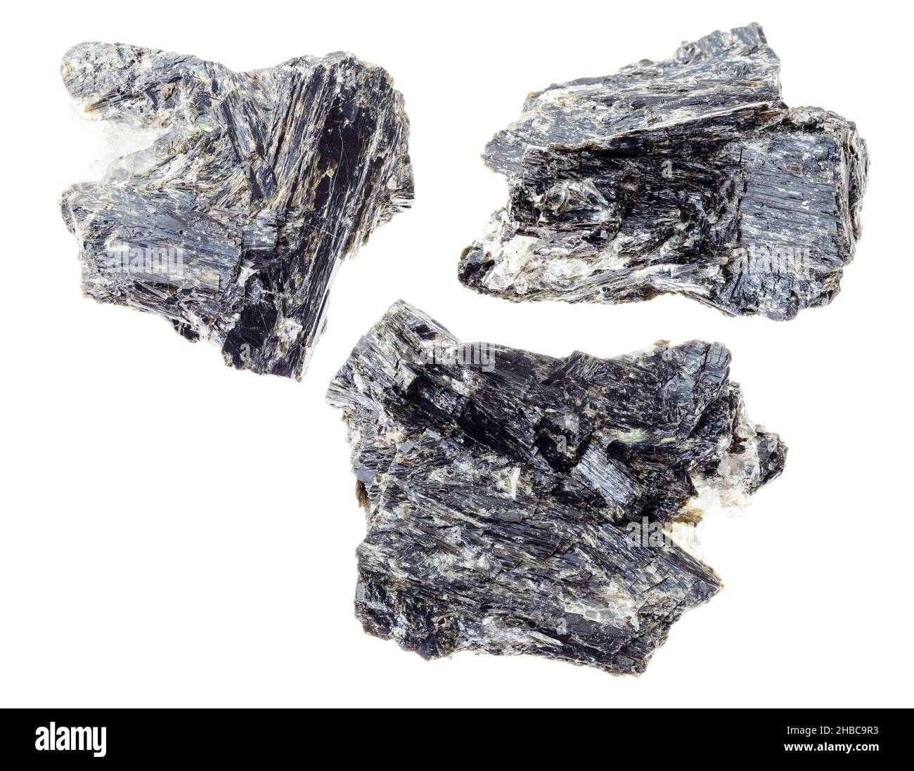 set of Gedrite stones cutout on white background Stock Photo - Alamy