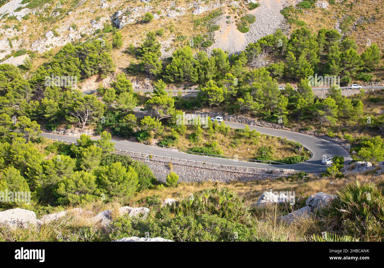 Famous "Cap de Formentor" (Formentor cape) on spanish island Mallorca ...
