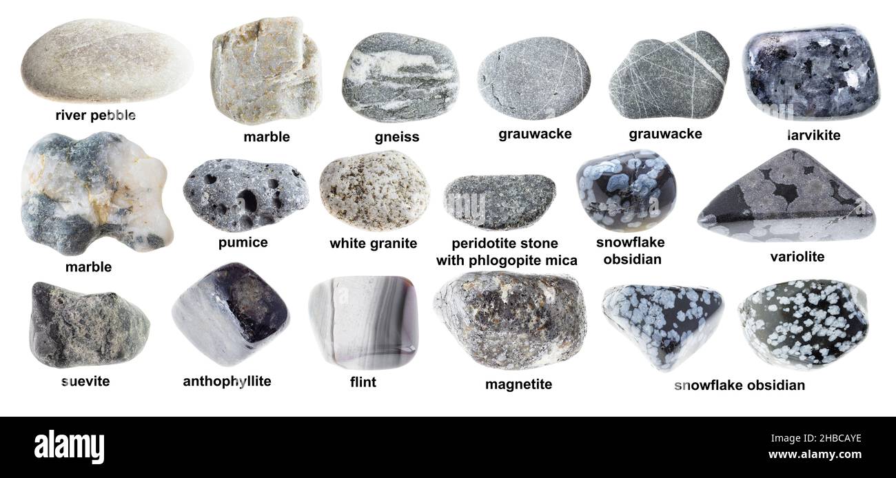 tumbled larvikite (norwegian labradorite) gem cutout on white ...