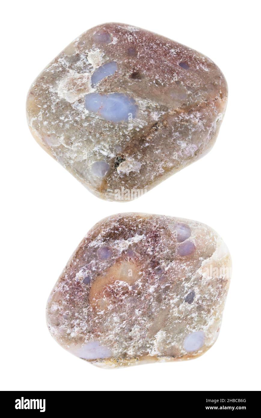 set of porphyrite stones cutout on white background Stock Photo - Alamy