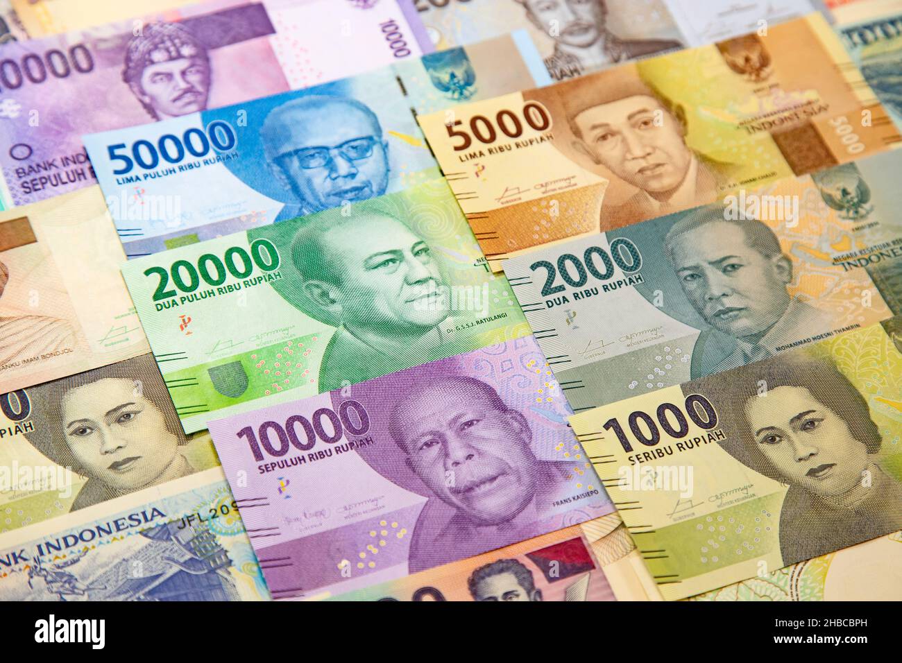 Collection of the indonesian rupiah banknotes Stock Photo - Alamy