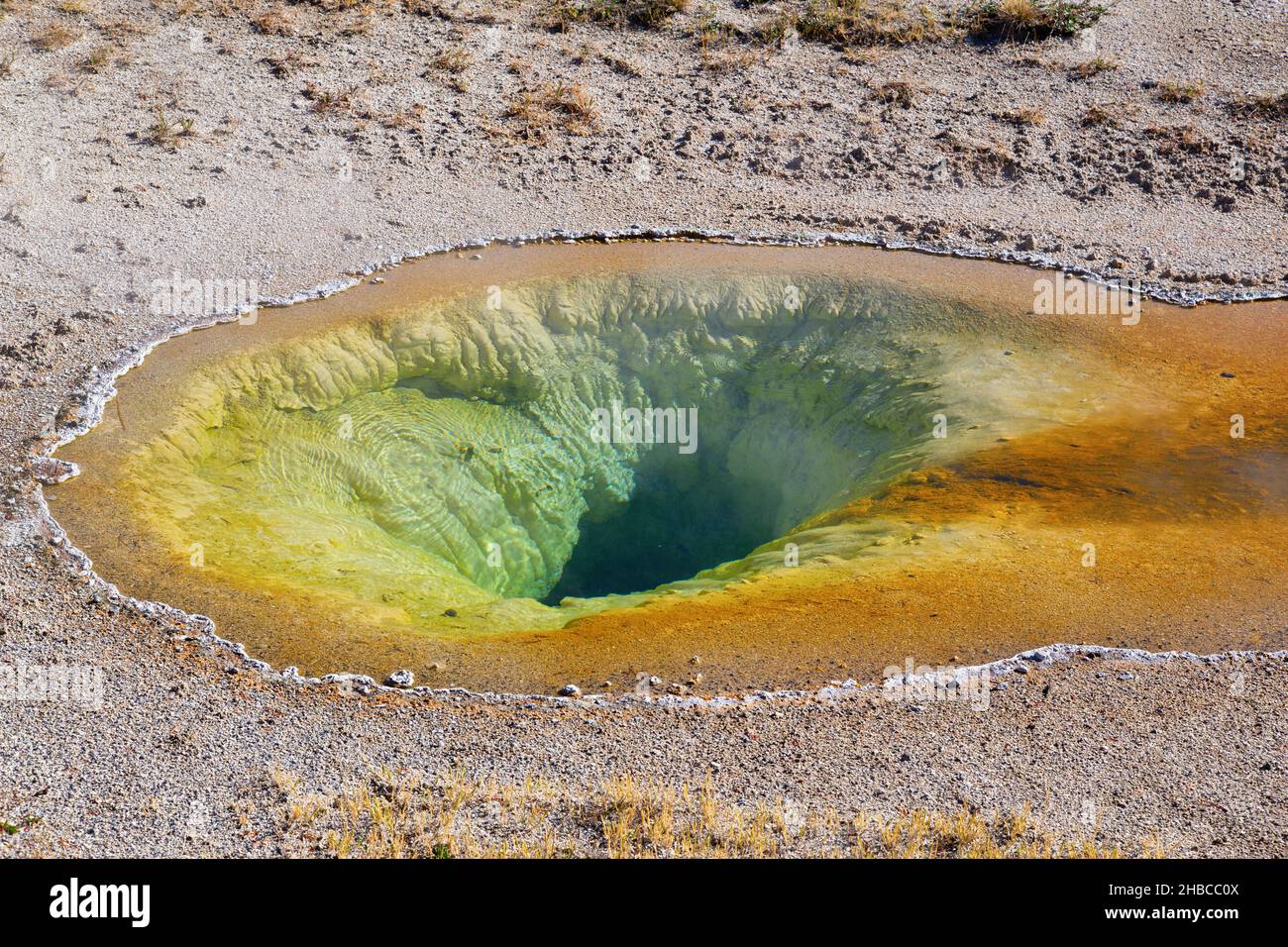Colorful hot water pool in the Yellowstone National park, USA Stock ...