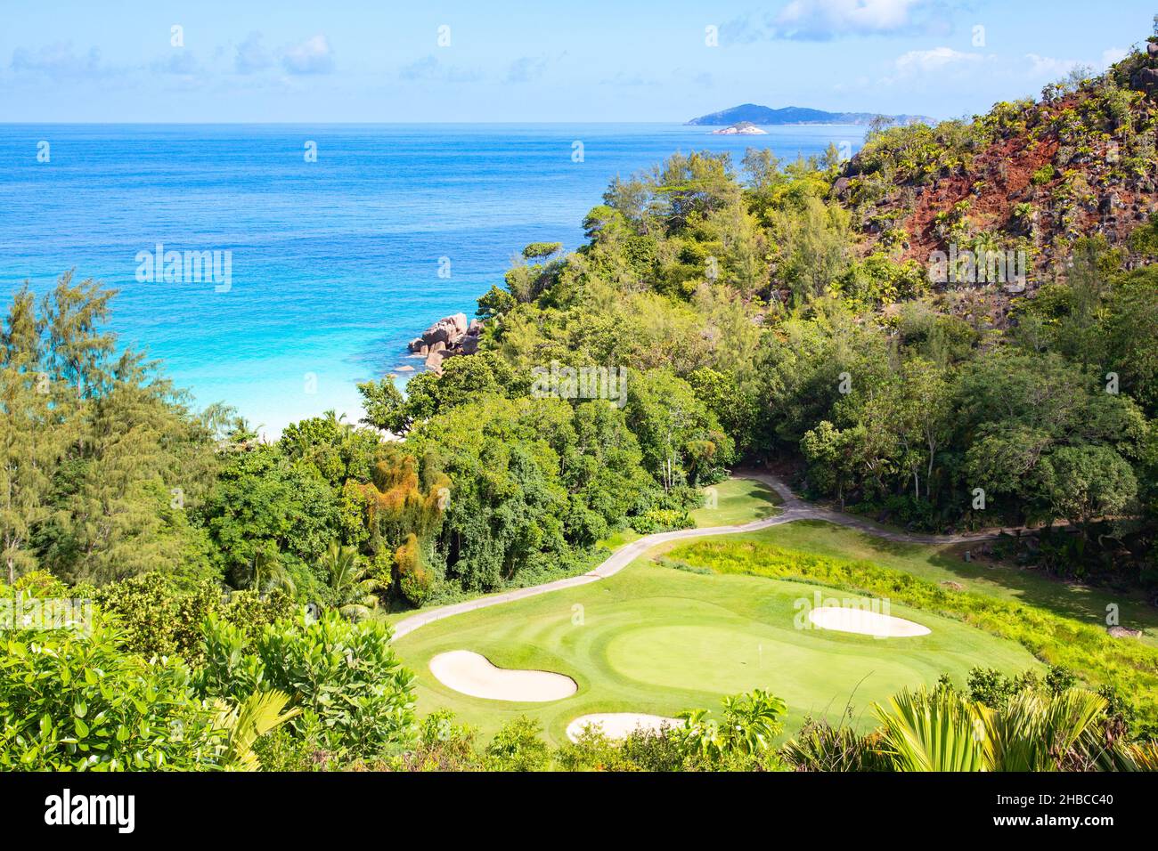 Famous Beach Anse Georgette on the Praslin island, Seychelles Stock ...