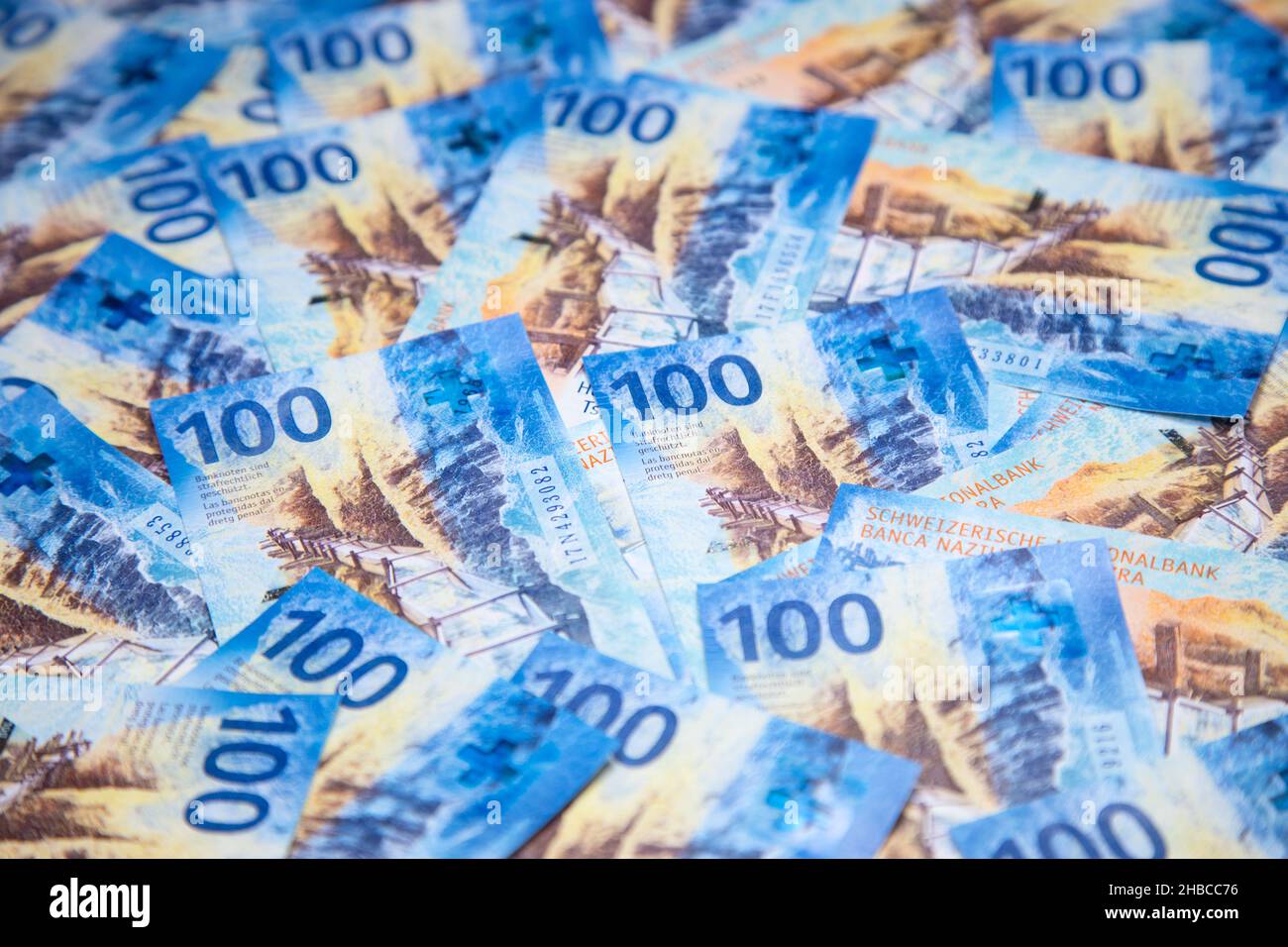 Collection of the new swiss banknotes (issued in 2017-2020 Stock Photo ...