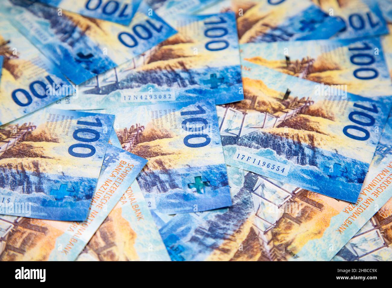 Collection of the new swiss banknotes (issued in 2017-2019 Stock Photo ...