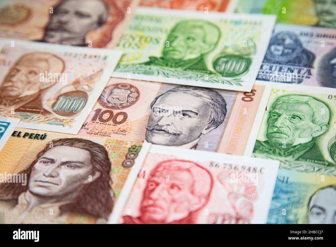 Variety of South American banknotes Stock Photo - Alamy