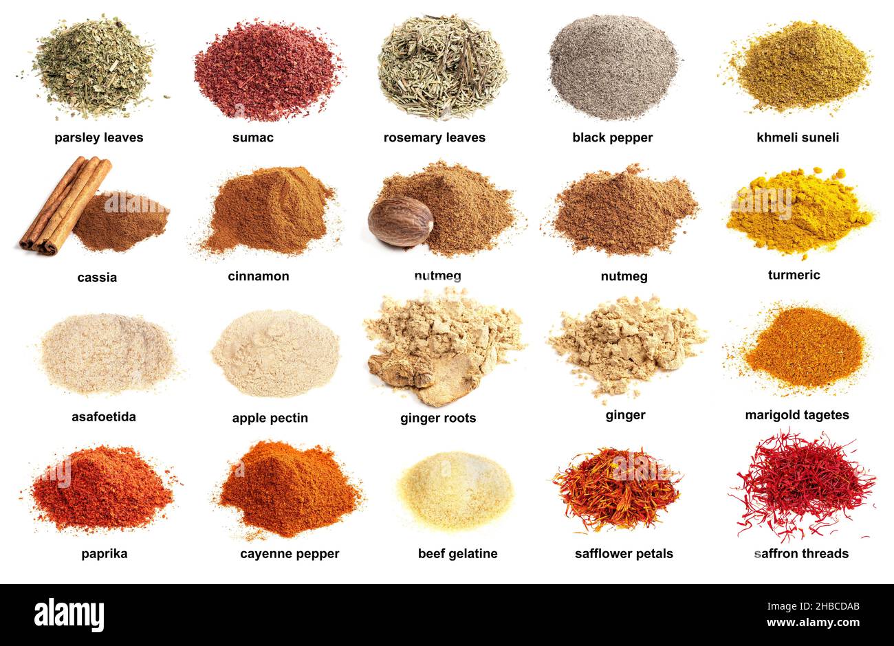 Spices names hi-res stock photography and images - Alamy