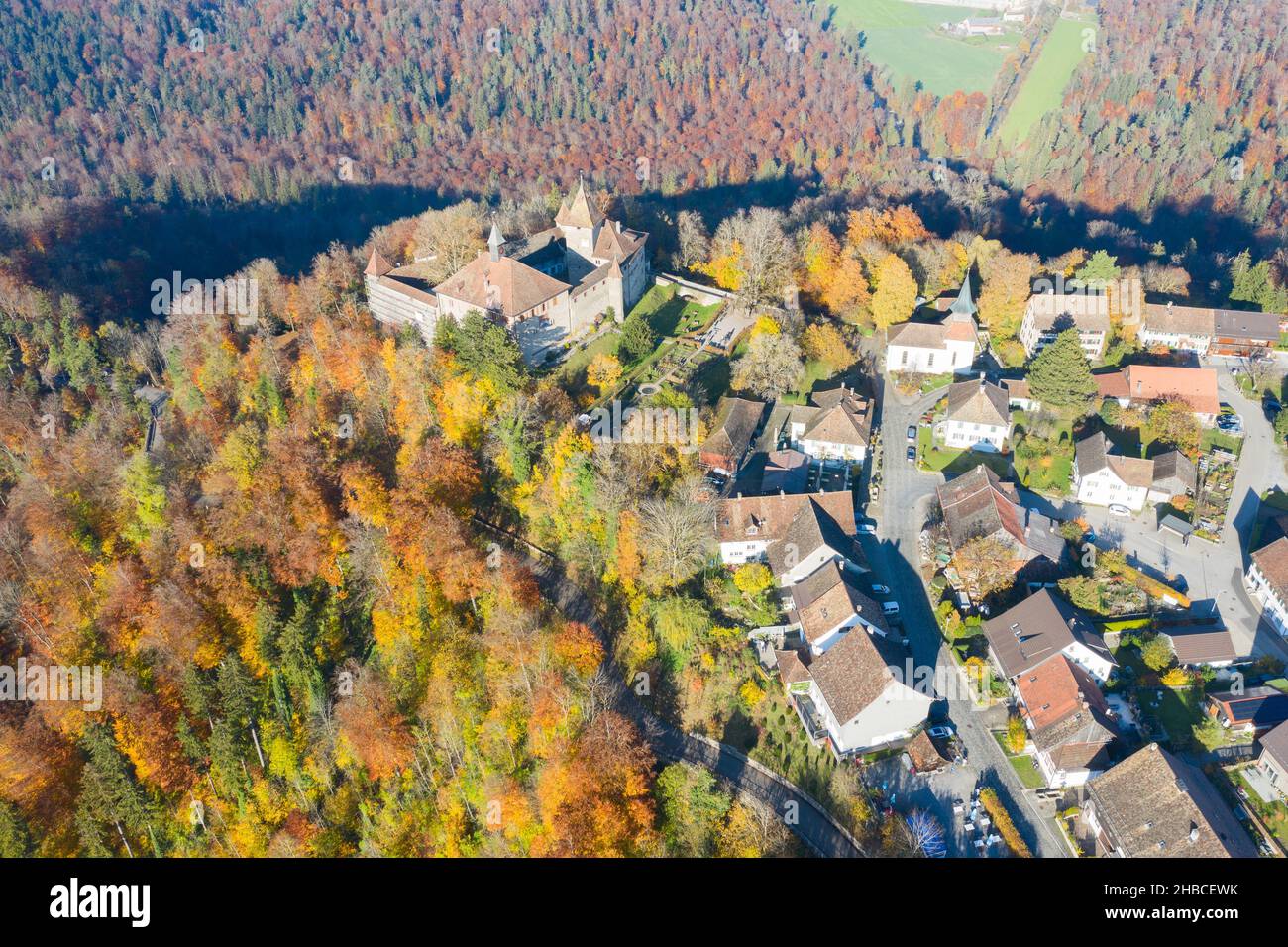Kyburg castle located between Zurich and Winterthur, Switzerland Stock ...