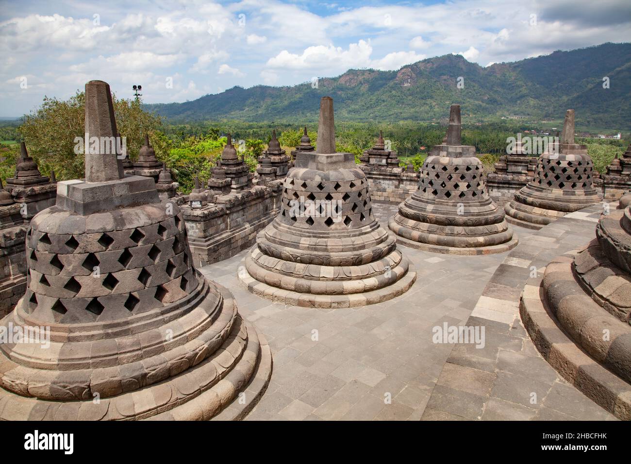 Borobudur temple near Yogyakarta on Java island, Indonesia Stock Photo ...