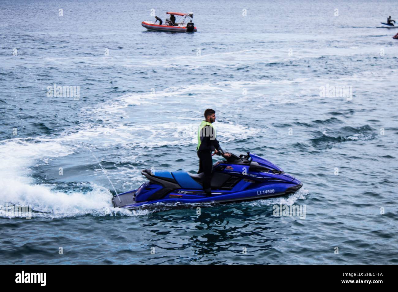 Child on jet ski hi-res stock photography and images - Alamy
