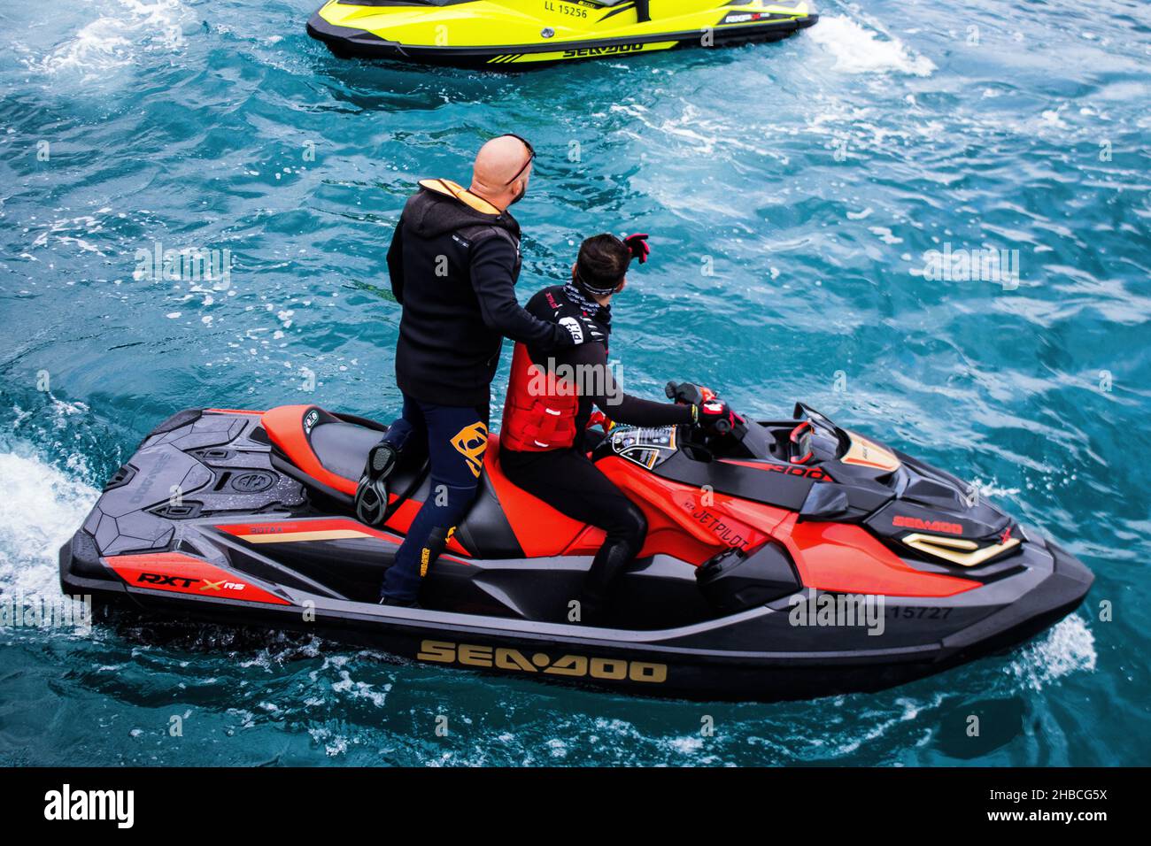 Child on jet ski hi-res stock photography and images - Alamy