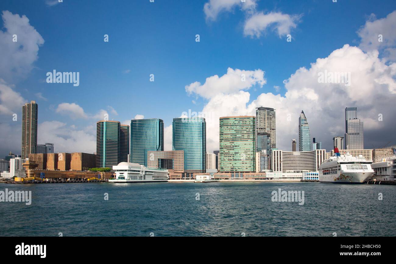 HONG KONG - OCTOBER 01: Kowloon pier and Star Ferry on October 1, 2017 ...