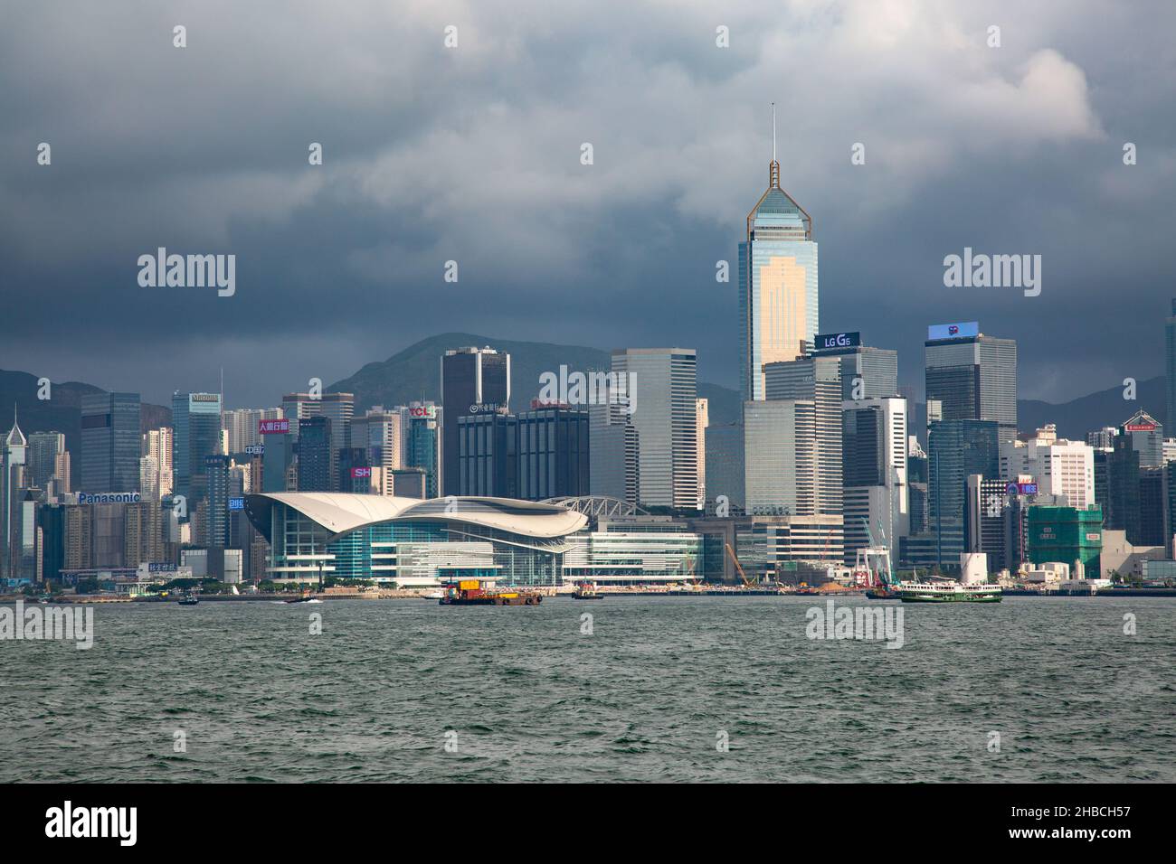 HONG KONG - OCTOBER 01: Kowloon pier and Star Ferry on October 1, 2017 ...