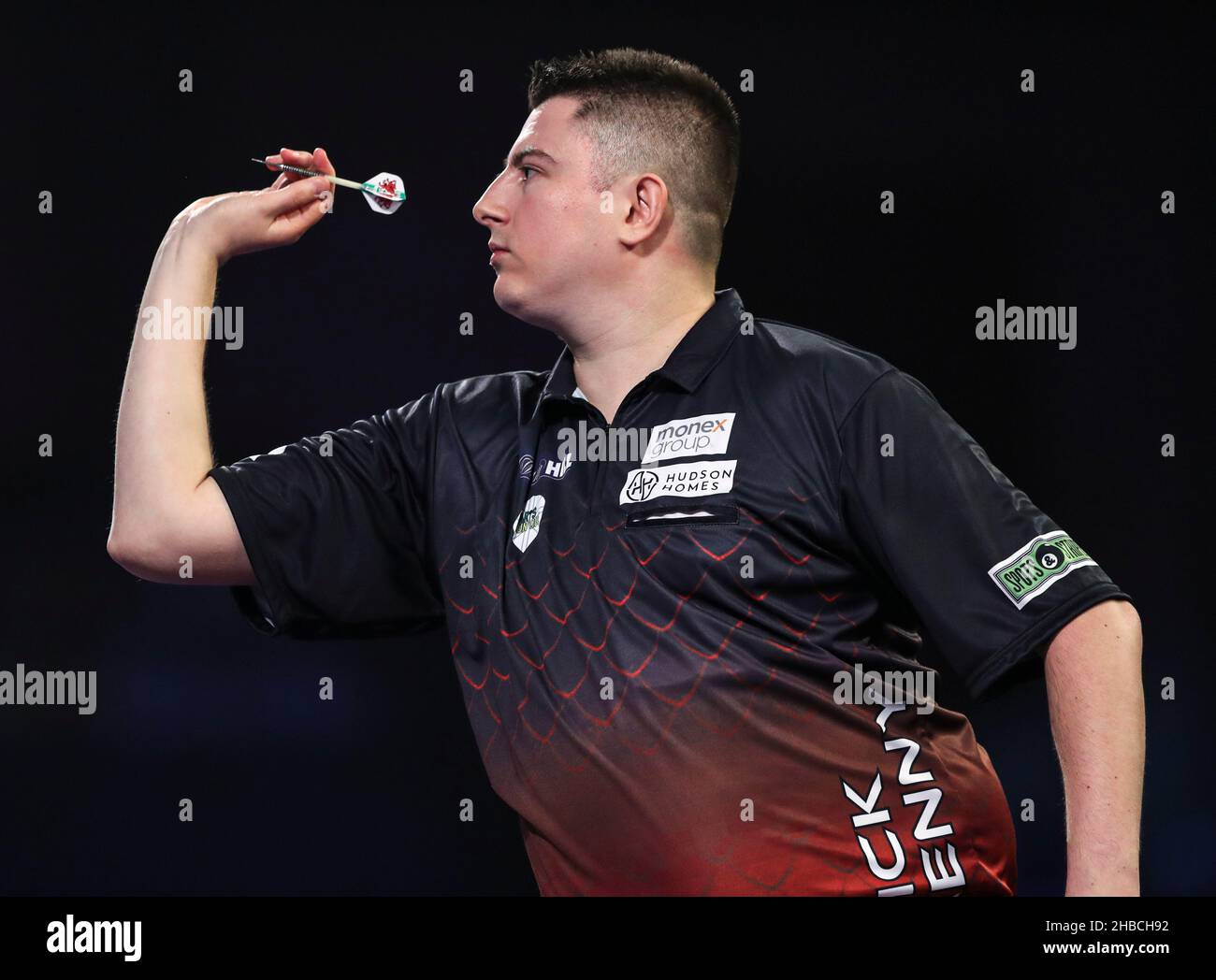 Nick Kenny in action during day four of the William Hill World Darts ...