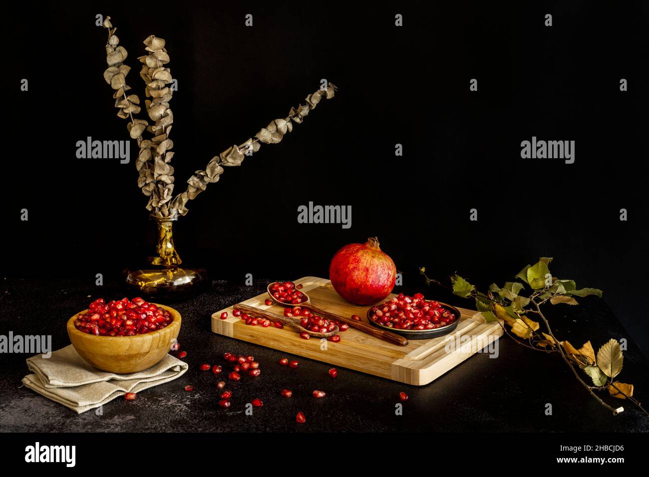 Punica granatum, commonly called pomegranate, native to the region from ...