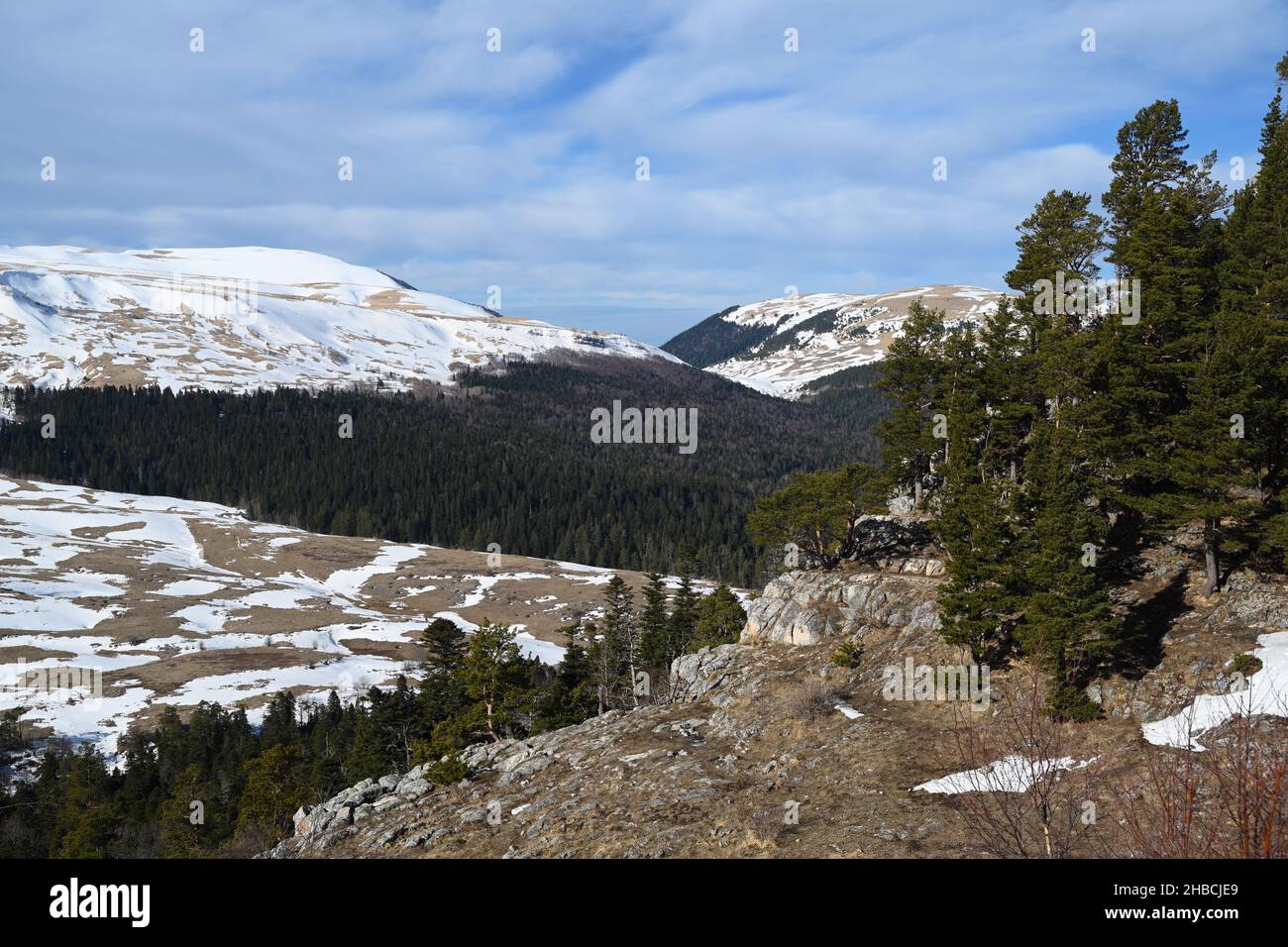 Lago-Naki plateau in winter, Republic of Adygea, Russia Stock Photo - Alamy