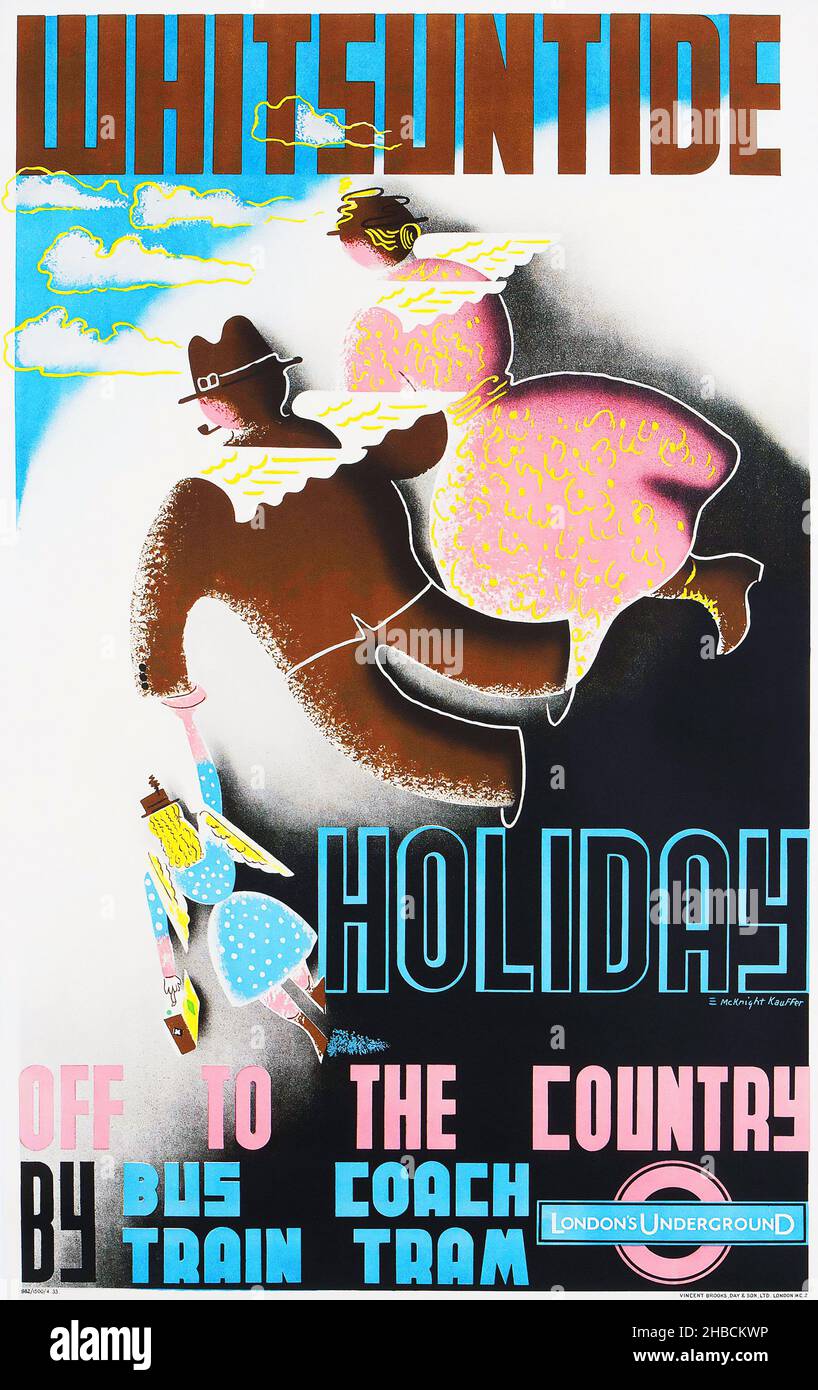 Whitsuntide Holiday. Off To The Country By Bus Coach Train Tram, 1933 ...