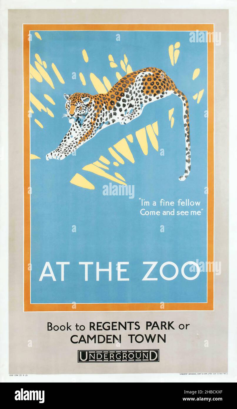 Old zoo poster hi-res stock photography and images - Alamy