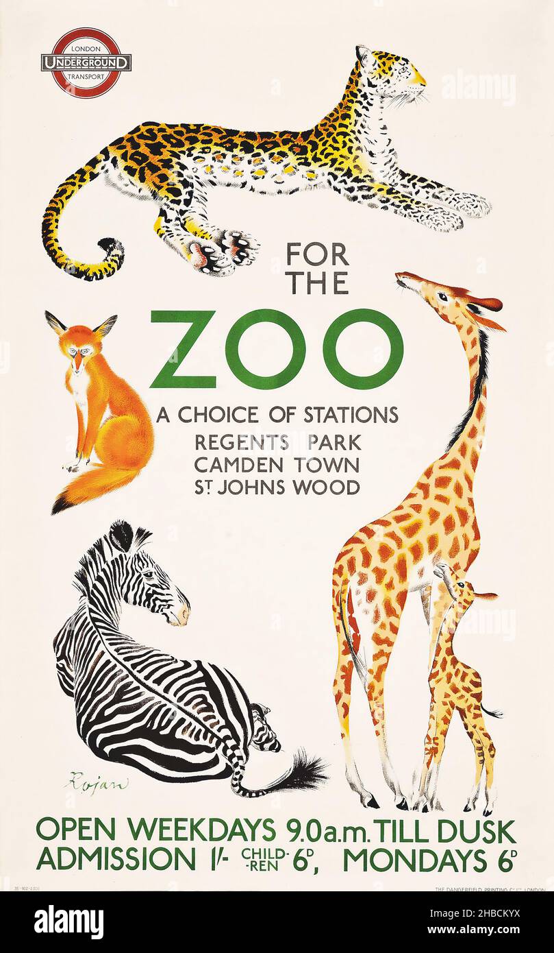 Rojan (Feodor Rojankovsky, 1891-1970) - FOR THE ZOO - Vintage ...