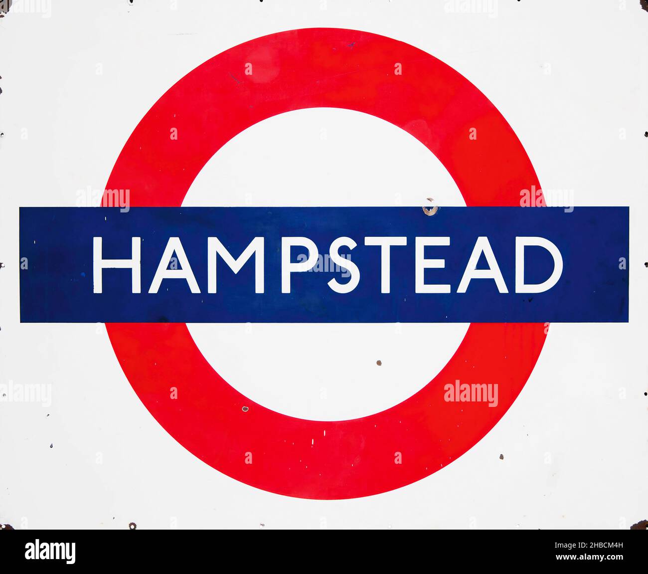 Vintage sign for London Underground station Hampstead Stock Photo - Alamy