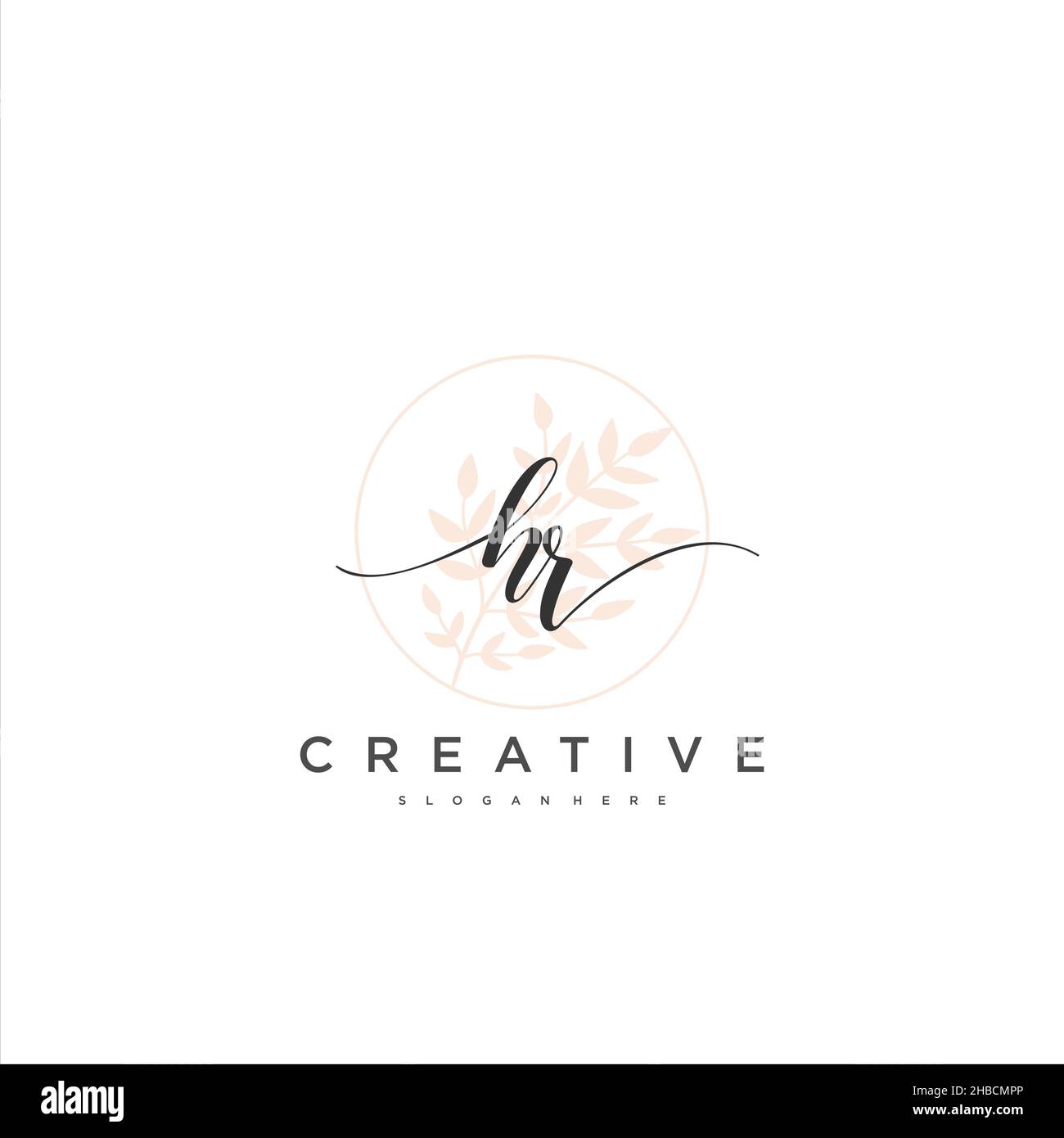 Hr initials logo Stock Vector Images - Alamy