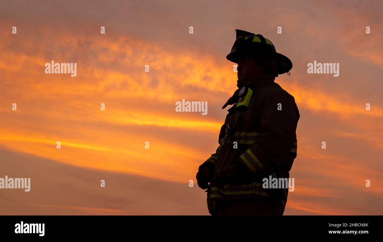 A firefighter assigned to the 379th Expeditionary Civil Engineer ...
