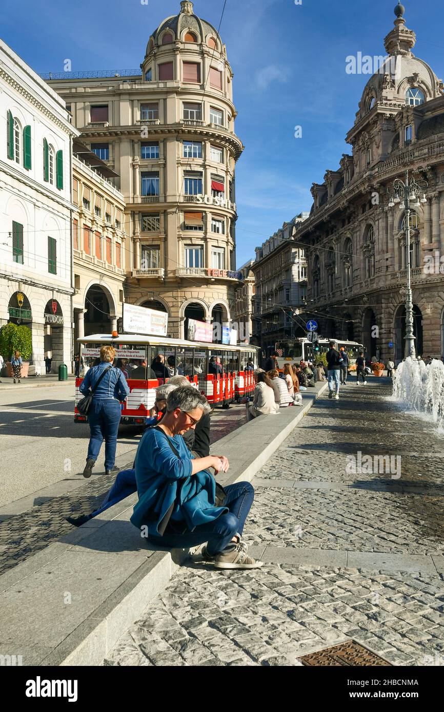 Piazza de ferrari main square genoa italy hi-res stock photography and ...