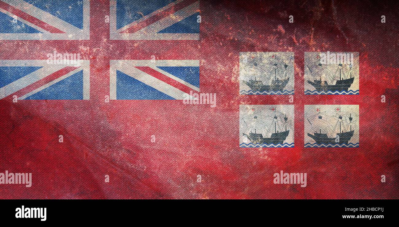 Top view of retro flag of Trinity House Ensign . grunge flag of united ...