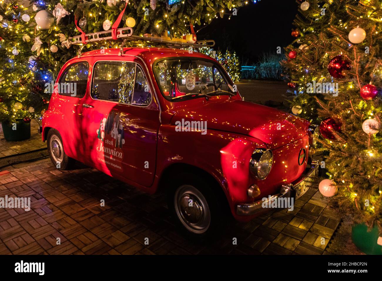 Zagreb, Croatia – December 2021. Advent, Christmas decorations in the ...