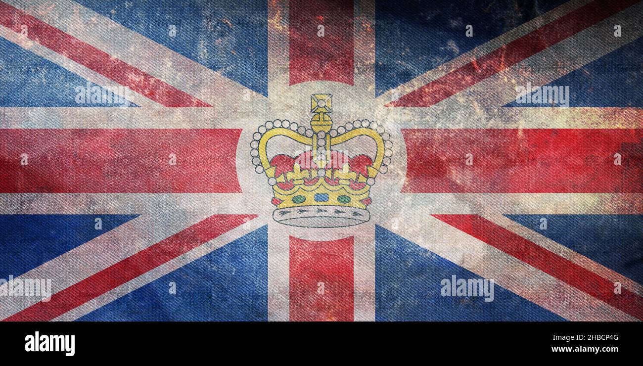 Top view of retro flag of UK Consular . grunge flag of united kingdom ...