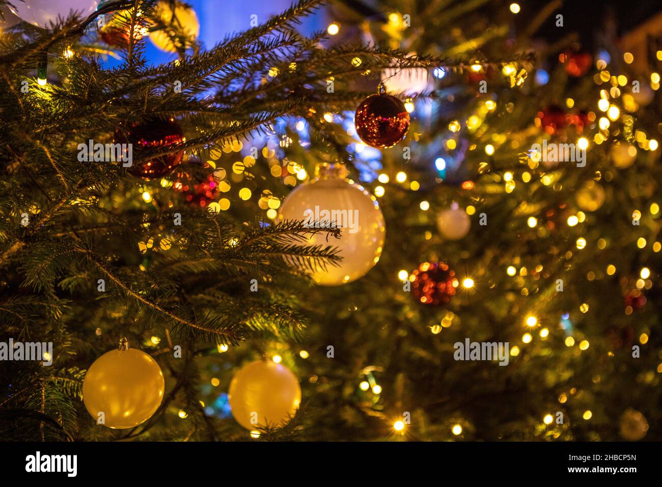 Zagreb, Croatia – December 2021. Advent, Christmas decorations in the ...