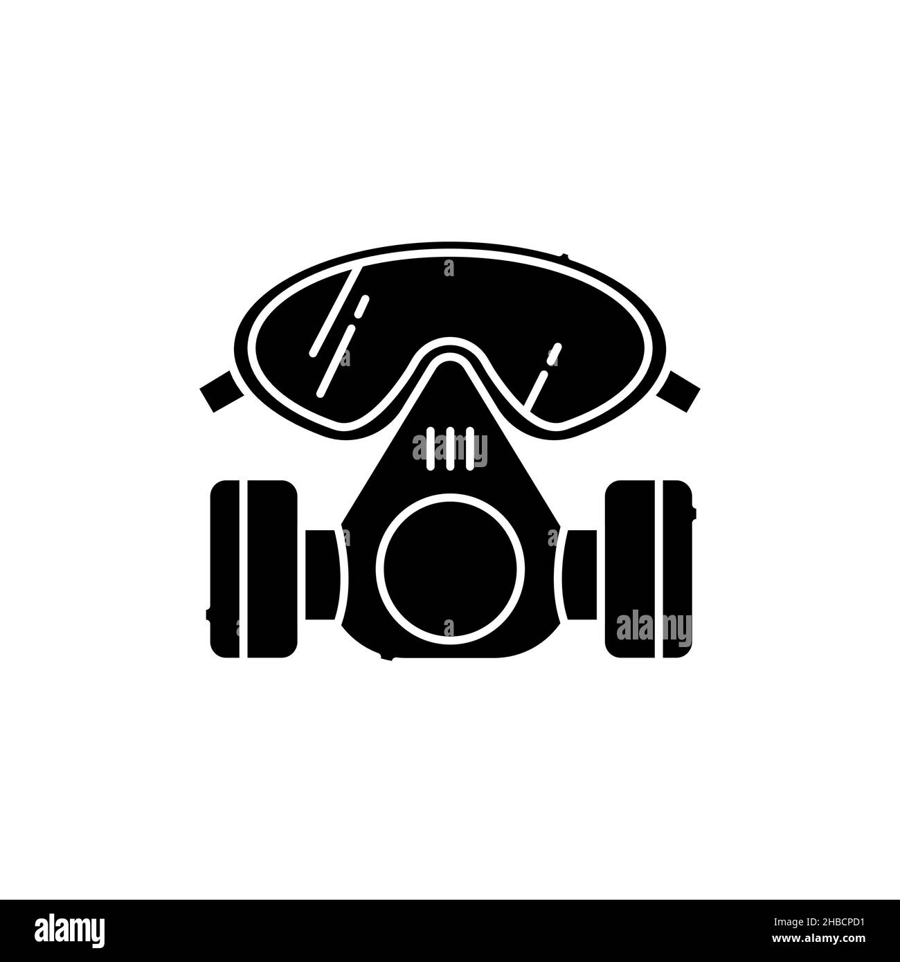 Protective mask color line icon. Disability. Isolated vector element ...