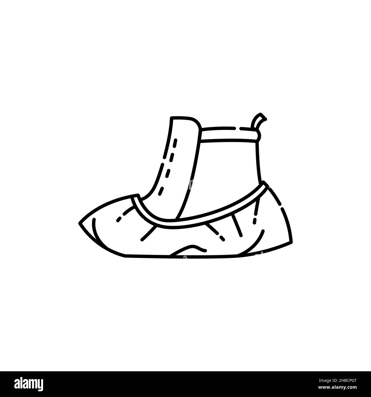 Shoe covers color line icon. Disability. Isolated vector element ...