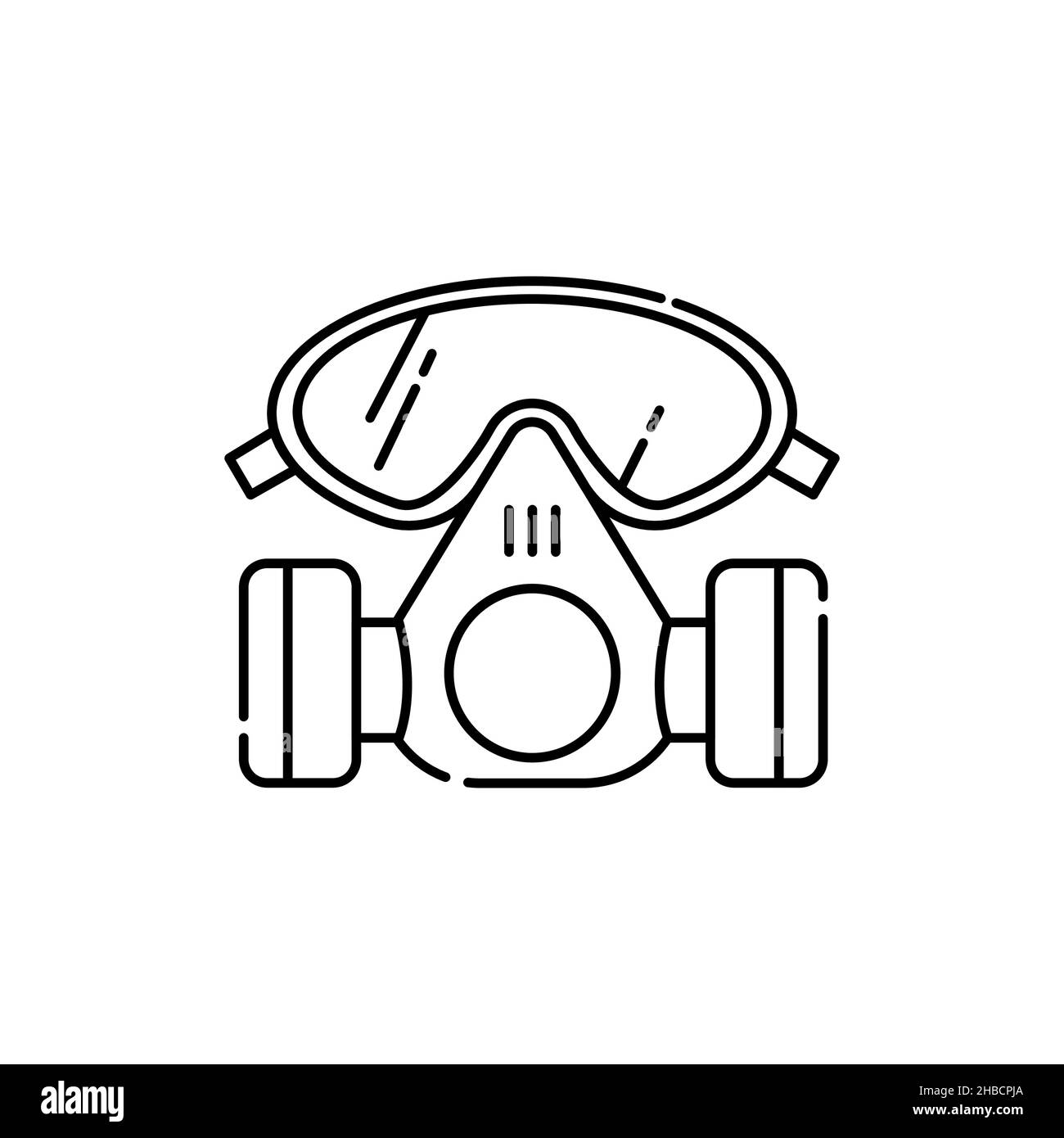 Protective mask color line icon. Disability. Isolated vector element ...